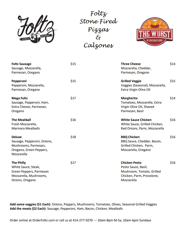 Menu – Foltz Family Market